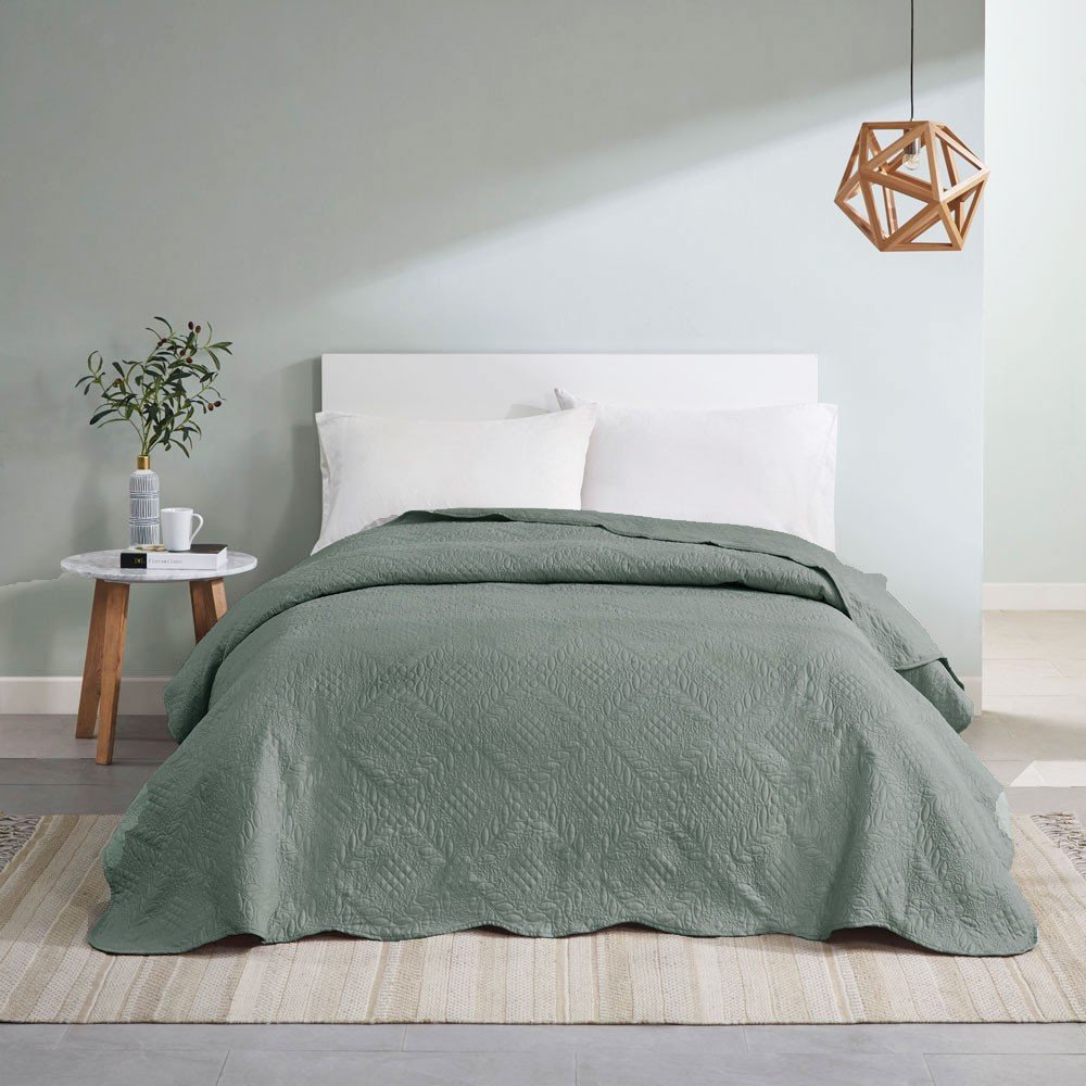 Colcha Ávila Corttex Queen 150 Fios Color Art Verde