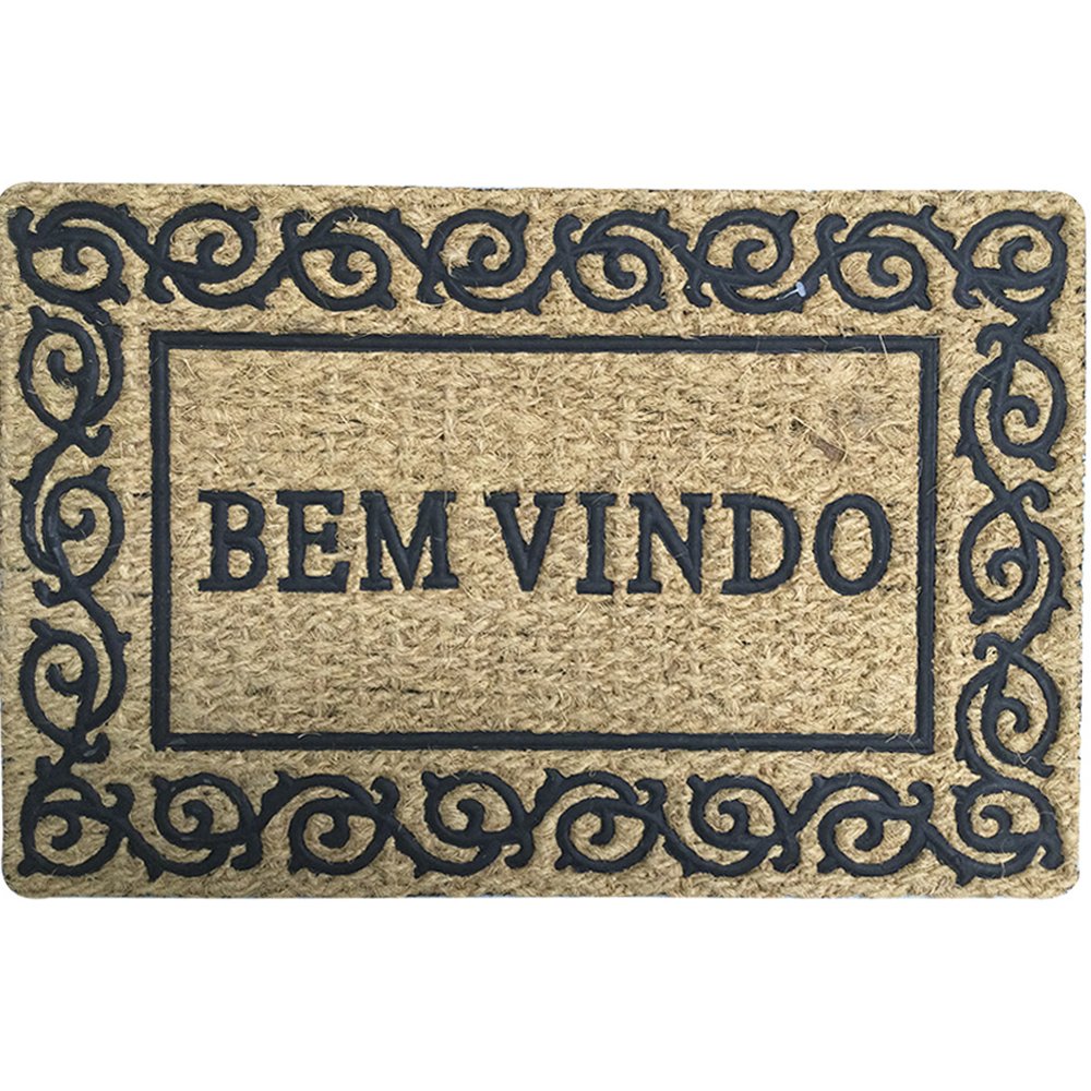 Capacho Fibra de Coco Natural Retangular 40cm x 60cm Panama